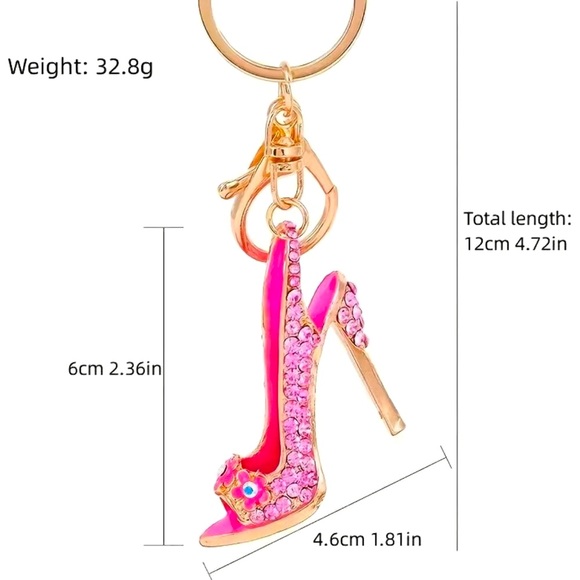 Accessories | Rhinestone High Heel Keychain Bag Charm | Poshmark